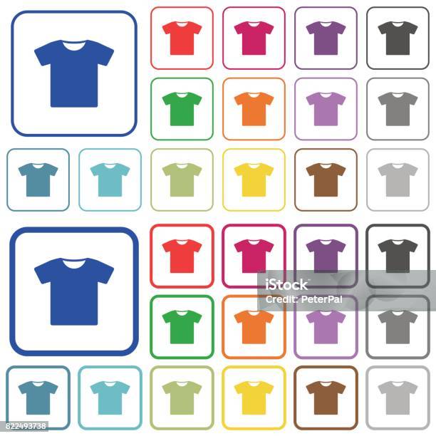 T셔츠 플랫 컬러 아이콘 설명 Sport Set에 대한 스톡 벡터 아트 및 기타 이미지 Sport Set T 셔츠 곡선