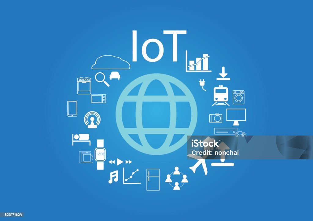 Iot일 배경의 인터넷 0명에 대한 스톡 벡터 아트 및 기타 이미지 0명 그래프 기업 재무와 산업 Istock
