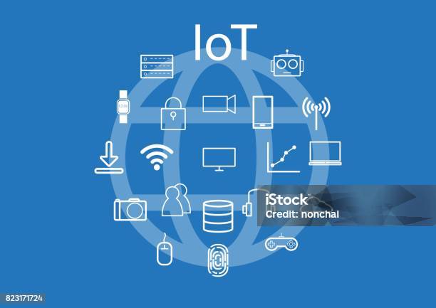 Iot일 배경의 인터넷 0명에 대한 스톡 벡터 아트 및 기타 이미지 0명 그래프 기업 재무와 산업 Istock