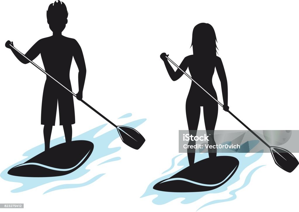 Man And Woman Stand Up Paddling Paddleboarding Silhouettes Stock ... Man And Woman Stand Up Paddling Paddleboarding Silhouettes Stock ...