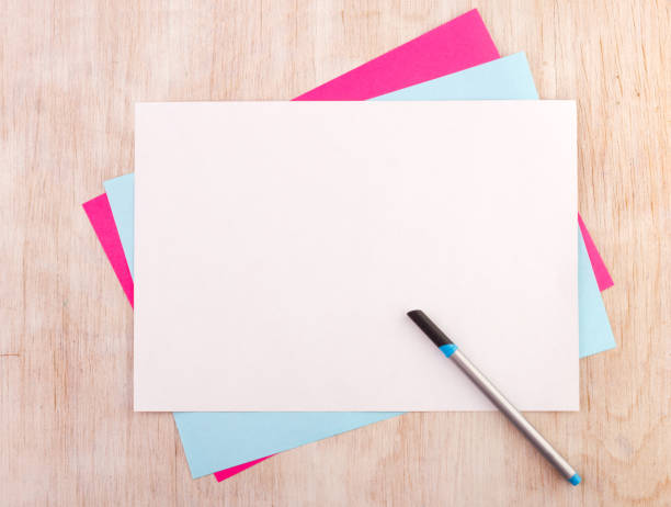 Free picture: table, paper, pen, leaf, wooden, colorful