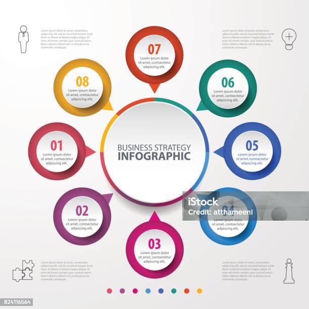 Ilustrasi Templat Desain Infografis Bisnis Ilustrasi Stok Unduh