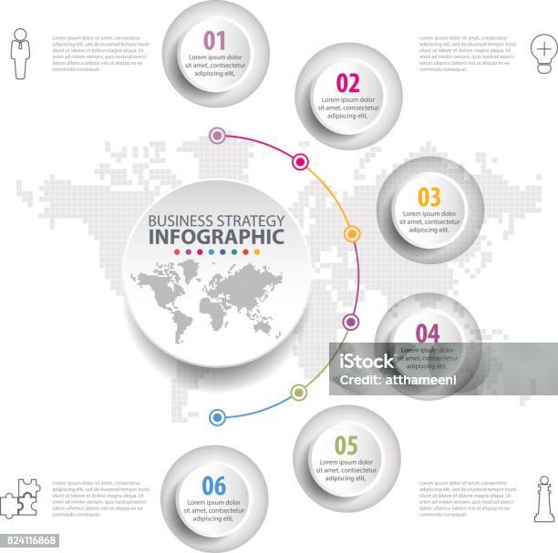 Ilustrasi Templat Desain Infografis Bisnis Ilustrasi Stok Unduh