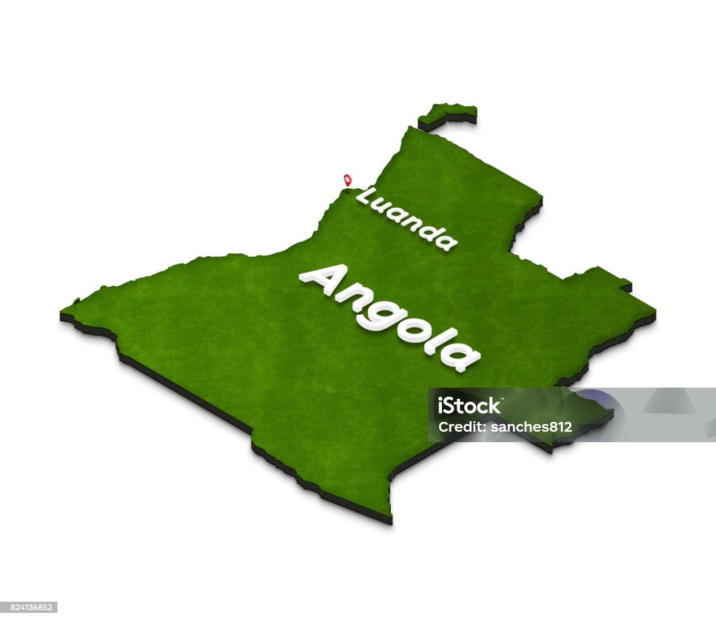 Foto De Mapa De Angola Ilustração 3d Perspectiva Isométrica E Mais