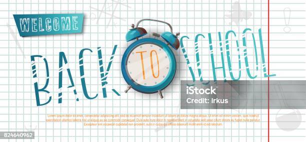 Back To School 배너입니다 신학기에 대한 스톡 벡터 아트 및 기타 이미지 신학기 3차원 형태 9월 Istock