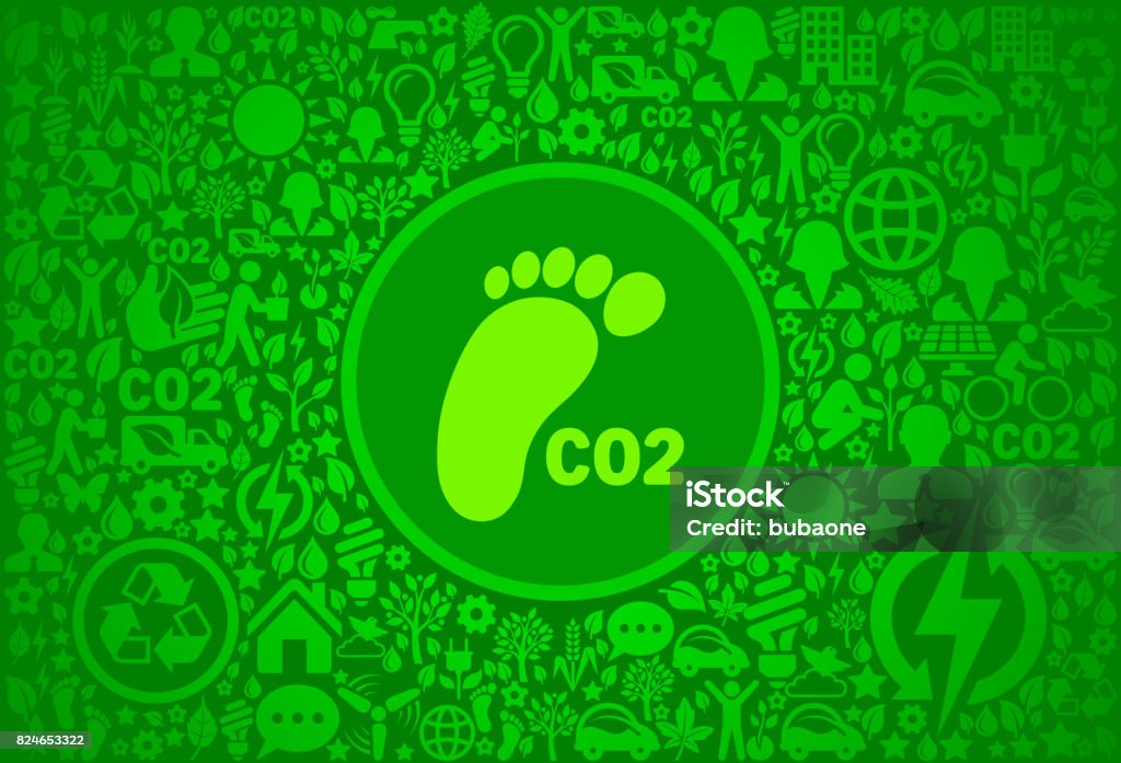 Co2 排放量環境綠色向量圖示模式向量圖形及更多樹葉圖片 樹葉 碳腳印 二氧化碳 Istock