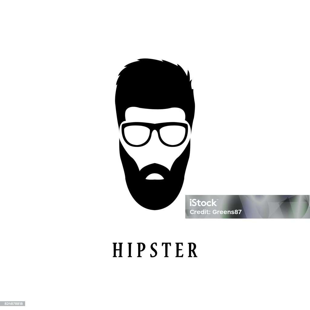 Hipster 패션 남자 머리 수염 및 안경입니다 벡터 일러스트입니다 남성에 대한 스톡 벡터 아트 및 기타 이미지 남성