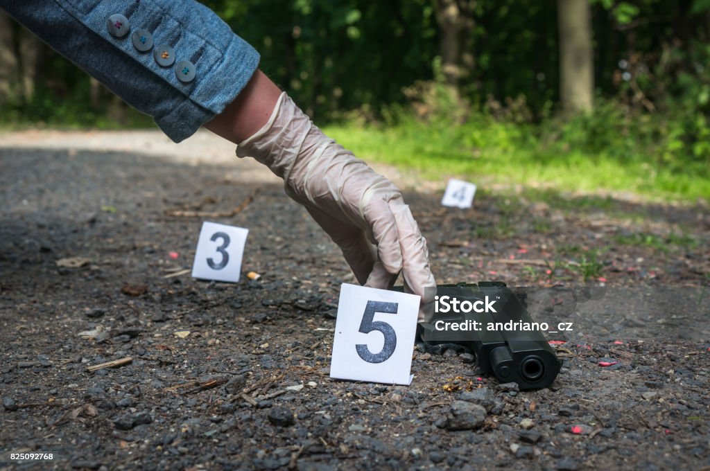 Investigator Collects Evidence Crime Scene Investigation Stock Photo ... Investigator Collects Evidence Crime Scene Investigation Stock Photo ...