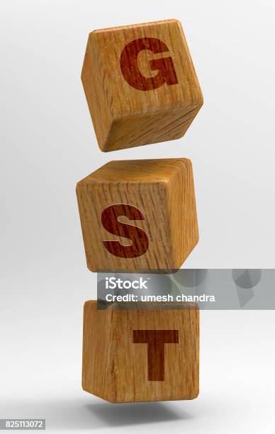 Gst입니다 상품 및 서비스 세금 공중에서 3d 나무 조각 3d 렌더링 그림입니다 0명에 대한 스톡 사진 및 기타 이미지 0