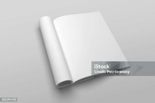 Majalah Us Letter Atau Brosur Ilustrasi 3d Mockup No 2 Foto Stok