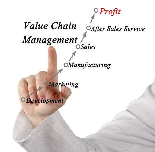 Diagram of Value Chain Management - Stock Photo