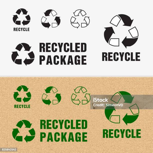 Symbole De Recyclés Et Demballage Signer Pour La Livraison De La
