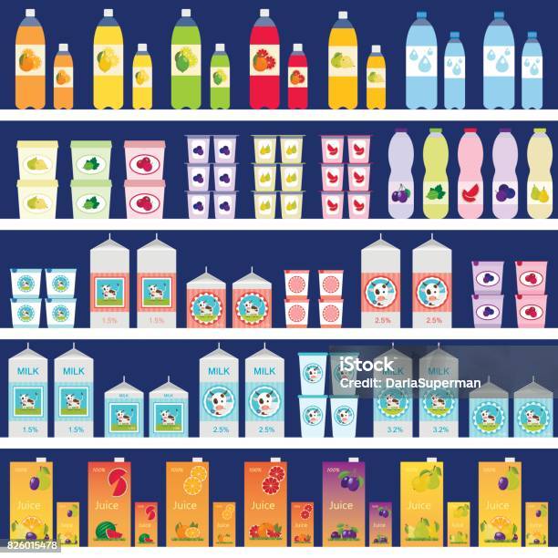 Rakrak Di Toko Dengan Makanan Ilustrasi Vektor Ilustrasi Stok Unduh