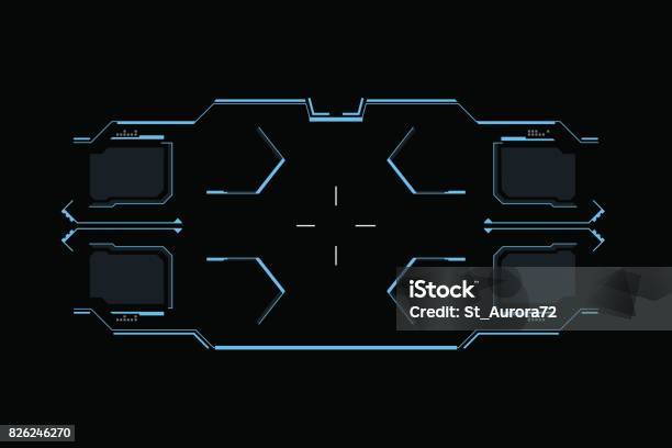 Sci Fi Antarmuka Futuristik Antarmuka Pengguna Hud Desain Konsep