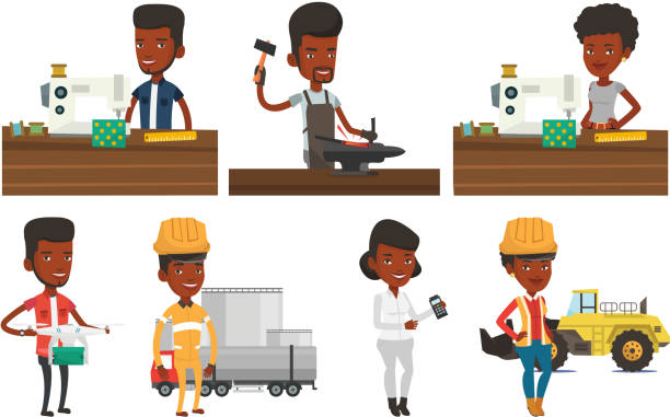 20 Oil Rig Worker Working Stock Illustrations Royalty Free Vector