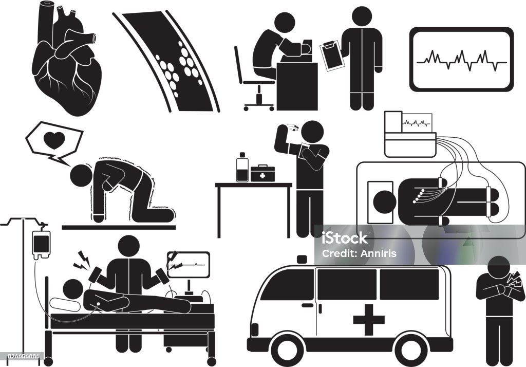 Ilustración De Enfermedad Cardíaca Y Más Vectores Libres De Derechos De