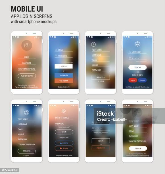 Kit Mockup Layar Masuk Dan Daftar Ui Abstrak Ilustrasi Stok - Unduh ... Kit Mockup Layar Masuk Dan Daftar Ui Abstrak Ilustrasi Stok - Unduh ...