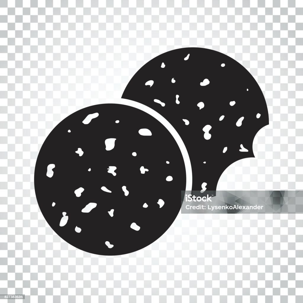 Cookie 平面向量圖示晶片餅乾的插圖甜點食品象形圖業務概念簡單平面圖案孤立的背景向量圖形及更多三文治圖片 三文治 司康餅 咬