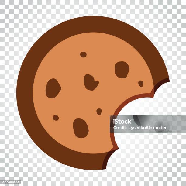 Cookie 平面向量圖示晶片餅乾的插圖甜點食品象形圖業務概念簡單平面圖案孤立的背景向量圖形及更多三文治圖片 三文治 司康餅 咬