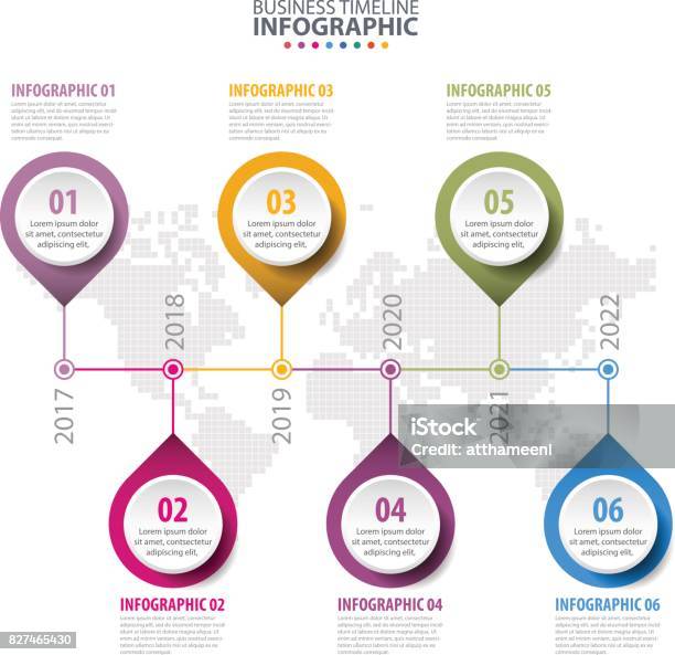 Ilustrasi Templat Desain Infografis Bisnis Ilustrasi Stok Unduh