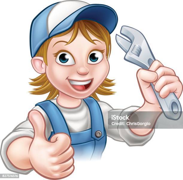Mekanik Kartun Atau Tukang Ledeng Memegang Spanner Ilustrasi Stok ... Mekanik Kartun Atau Tukang Ledeng Memegang Spanner Ilustrasi Stok ...