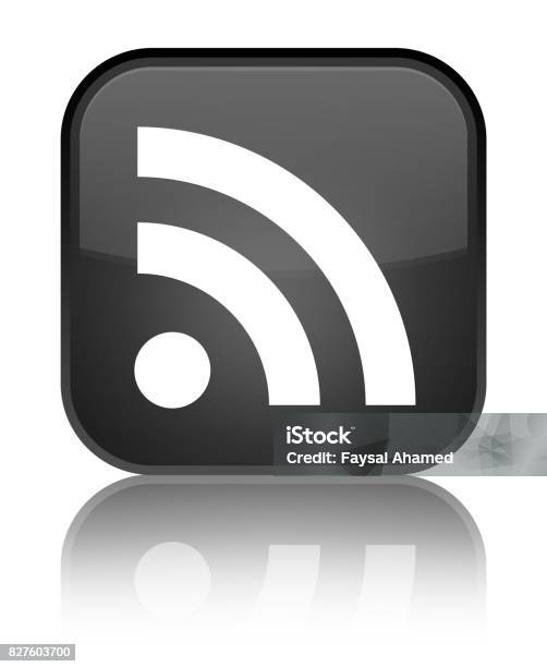 Rss 아이콘 특별 한 검은 사각형 버튼 0명에 대한 스톡 벡터 아트 및 기타 이미지 0명 Rss 검은색 Istock