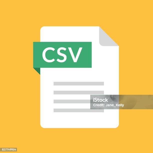 Csv 檔圖示工作表中的檔副檔名逗號分隔值的文件類型平面設計的圖形化顯示向量 Csv 圖示向量圖形及更多圖示圖片 圖示 數據 成功