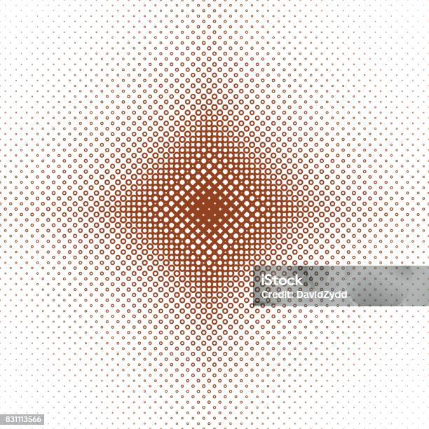 Latar Belakang Pola Lingkaran Halftone Abstrak Desain Vektor Ilustrasi