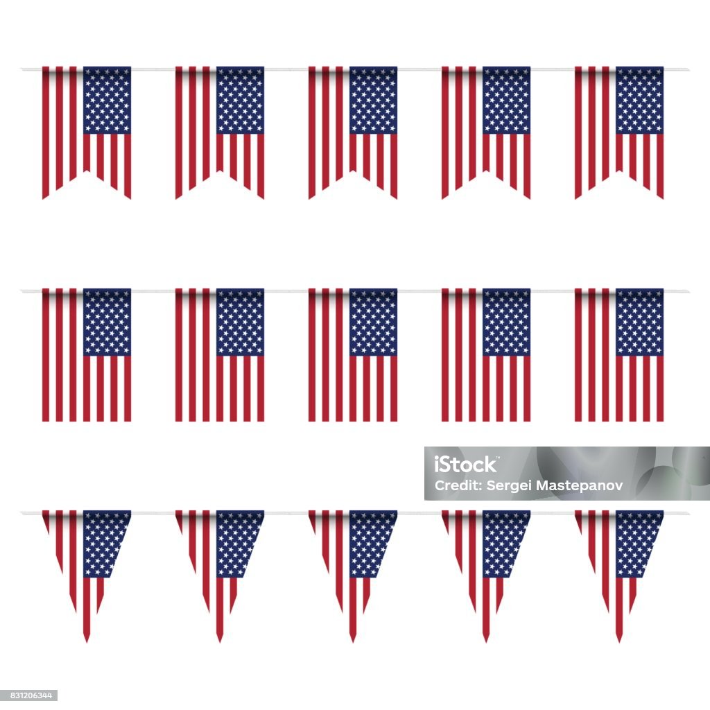 United States Of America Flag Bunting Stock Illustration Download