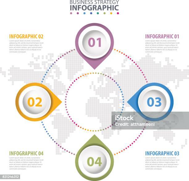 Ilustrasi Templat Desain Infografis Bisnis Ilustrasi Stok Unduh