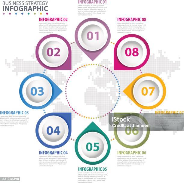 Ilustrasi Templat Desain Infografis Bisnis Ilustrasi Stok Unduh