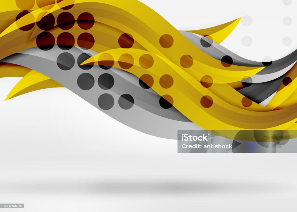 Vector Colorful Wave Lines In White And Grey 3d Space Stock