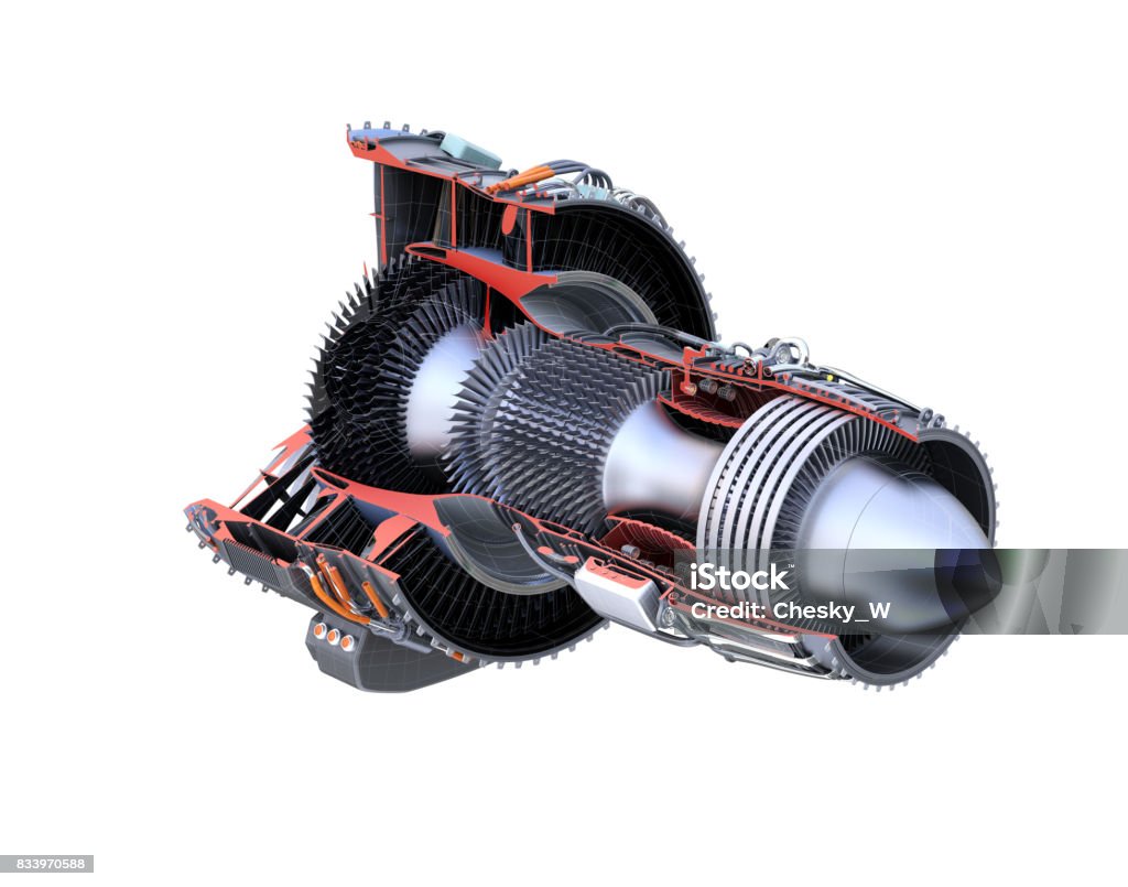 Rangka Penampang Mesin Jet Turbofan Terisolasi Pada Latar Belakang ... Rangka Penampang Mesin Jet Turbofan Terisolasi Pada Latar Belakang ...