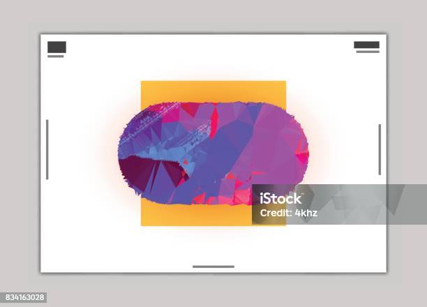 Templat Tata Letak Sampul Desain Grafis Modern Abstrak Ilustrasi Stok