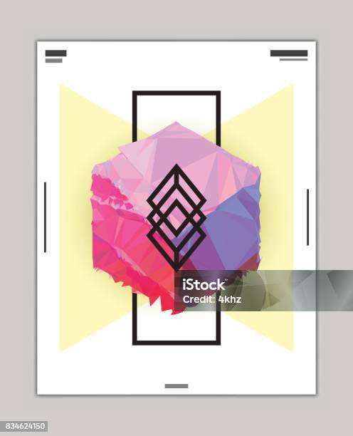Template Tata Letak Sampul Desain Grafis Abstrak Segi Enam Polygon