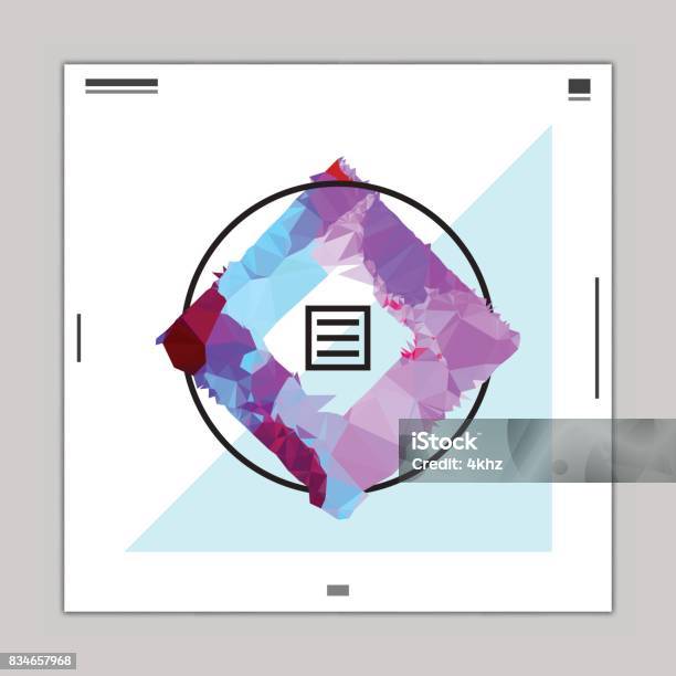 Polygon Square Abstrak Desain Grafis Sampul Tata Letak Template