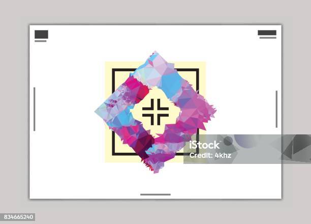 Polygon Square Abstrak Desain Grafis Sampul Tata Letak Template