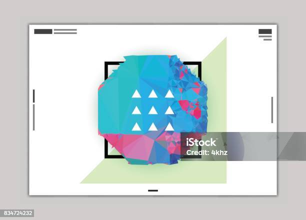 Template Tata Letak Sampul Desain Grafis Abstrak Poligon Modern