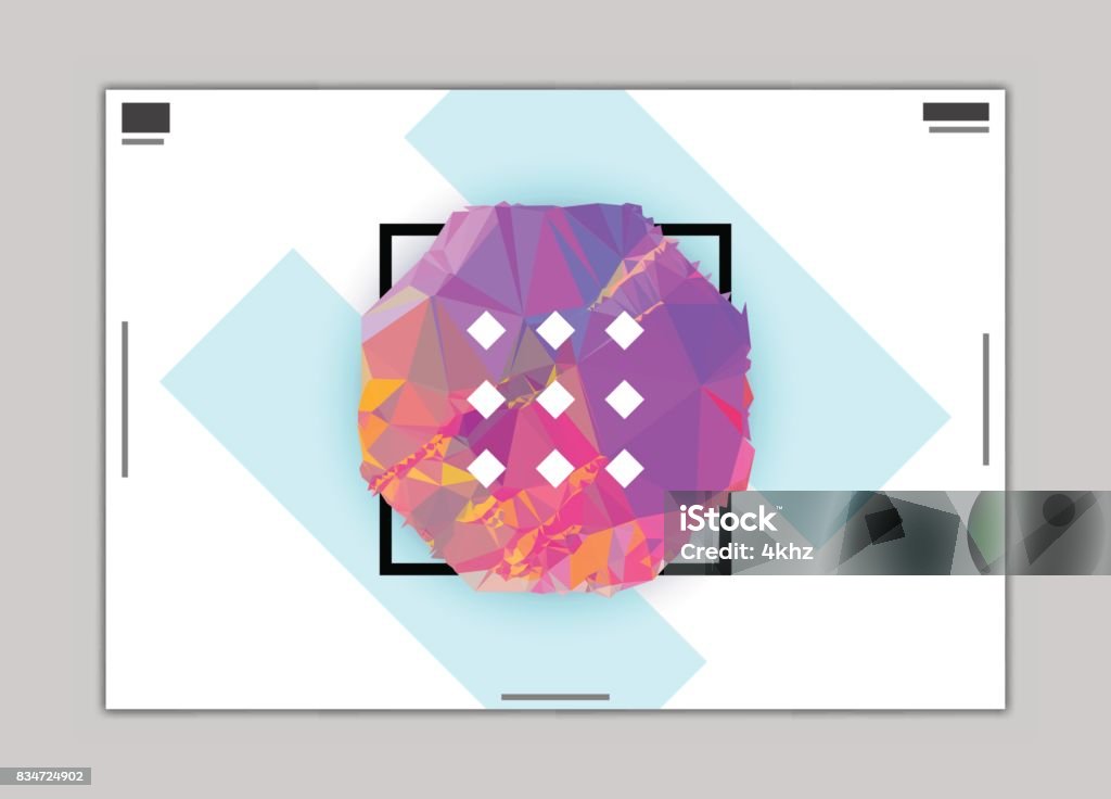 Template Tata Letak Sampul Desain Grafis Abstrak Poligon Modern