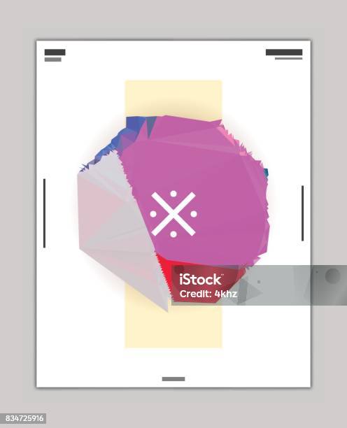 Template Tata Letak Sampul Desain Grafis Abstrak Poligon Modern
