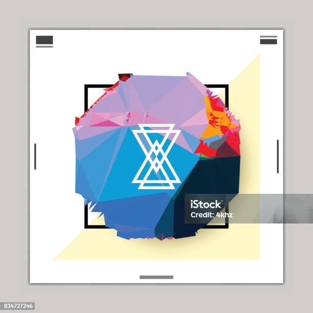 Template Tata Letak Sampul Desain Grafis Abstrak Poligon Modern