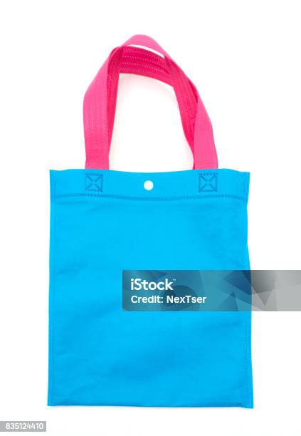 Tas Kain Biru Atau Tas Kain Dengan Pink Membawa Tali Mockup Template