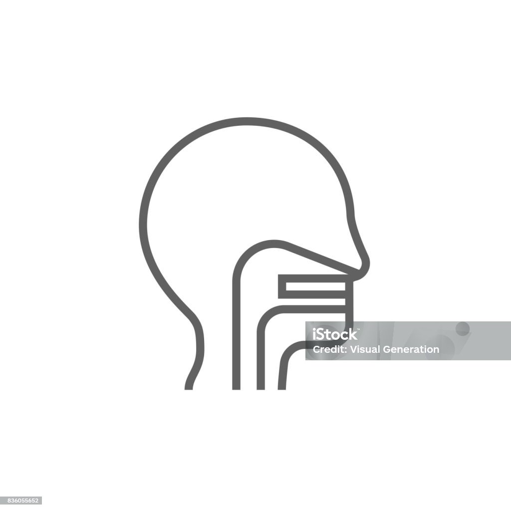 Kepala Manusia Dengan Telinga Hidung Ikon Garis Sistem Tenggorokan ... Kepala Manusia Dengan Telinga Hidung Ikon Garis Sistem Tenggorokan ...