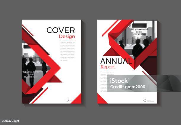 Sampul Buku Desain Merah Sampul Modern Template Sampul Brosur Abstrak