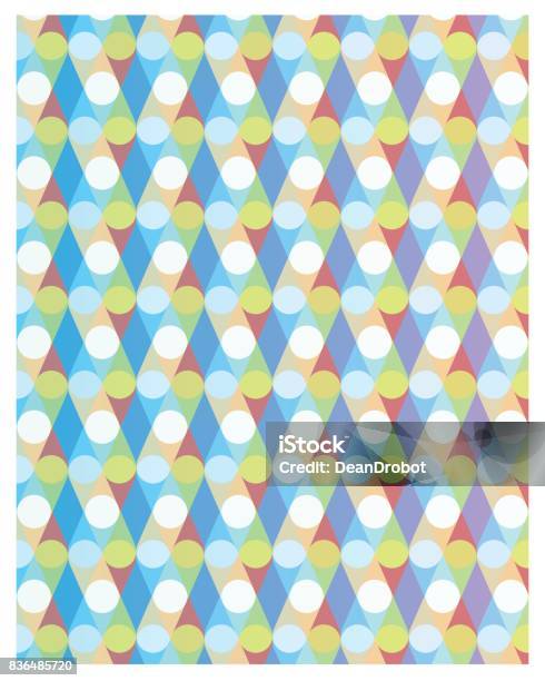 Pola Warnawarni Abstrak Dengan Garis Geometris Dan Lingkaran Latar