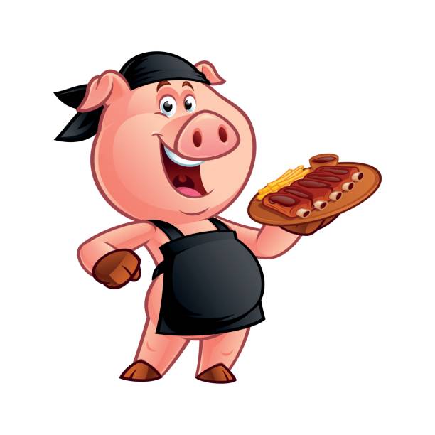 510 Cartoon Of Bbq Ribs Stock Illustrations Royalty Free Vector