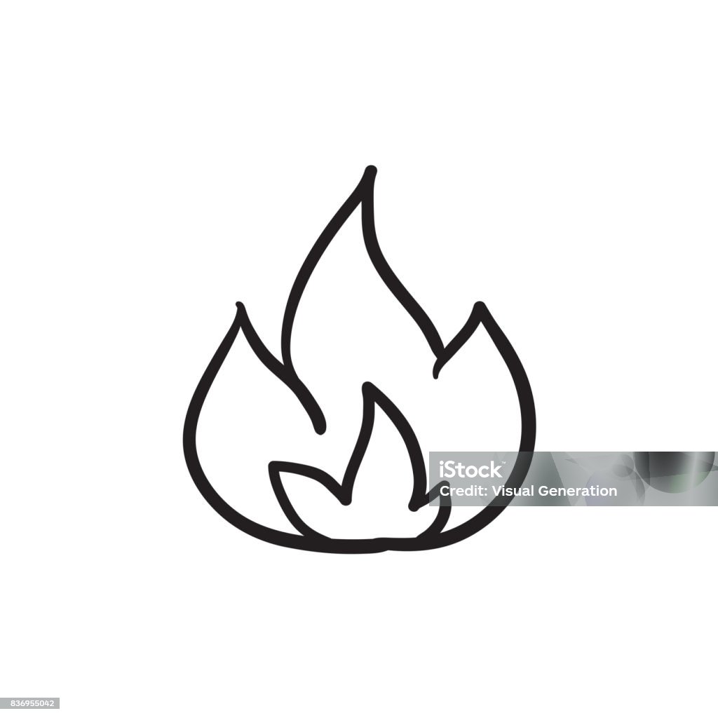 Sketsa Api Ico Ilustrasi Stok Unduh Gambar Sekarang Api Api
