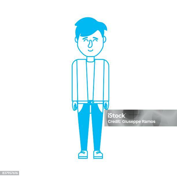 Siluet Pria Lucu Dengan Desain Gaya Rambut Ilustrasi Stok Unduh