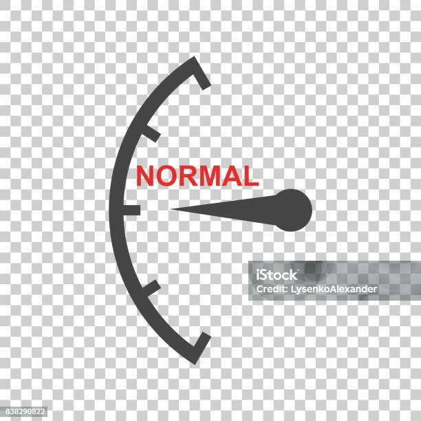 Speedometer Takometer Ikon Tingkat Normal Bahan Bakar Ilustrasi Vektor