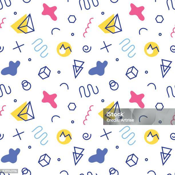 Ilustración De Retro De Patrones Sin Fisuras Estilo De La Moda De Los